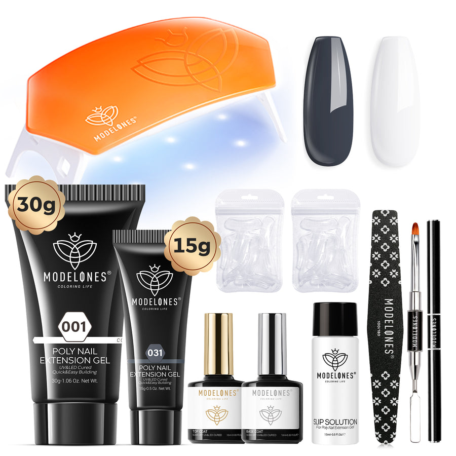 Modelones Poly Nail Gel Kit With Slip Solution Extension Builder ...