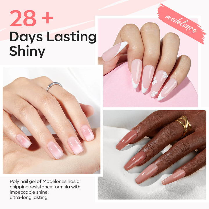 Modelones Poly Nail Gel Kit With Slip Solution Extension Builder ...