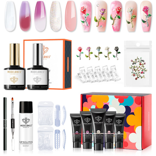 Modelones Poly Nail Gel Kit With Slip Solution Extension Builder ...