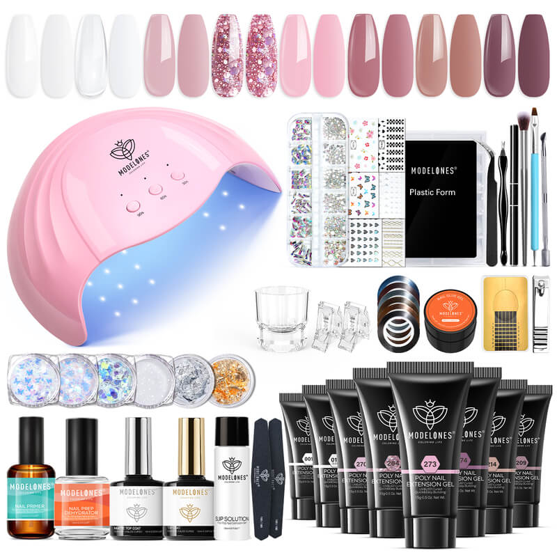 Modelones Poly Nail Gel Kit With Slip Solution Extension Builder ...
