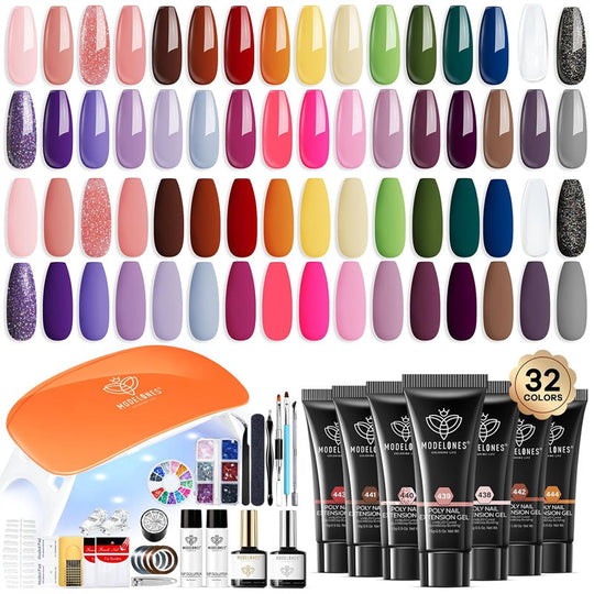 Modelones Poly Nail Gel Kit With Slip Solution Extension Builder ...