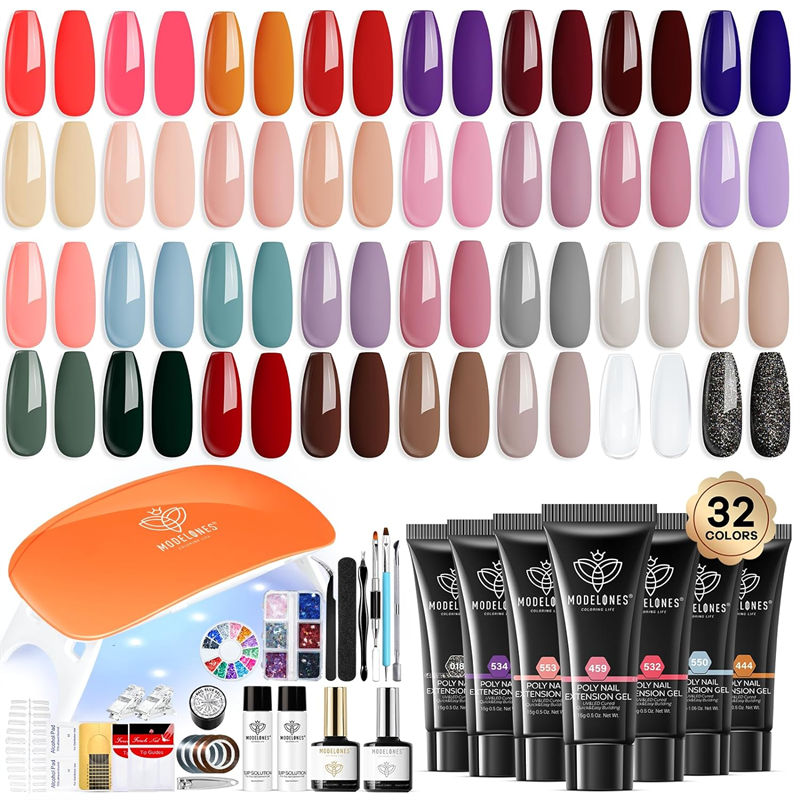 Modelones Poly Nail Gel Kit With Slip Solution Extension Builder ...