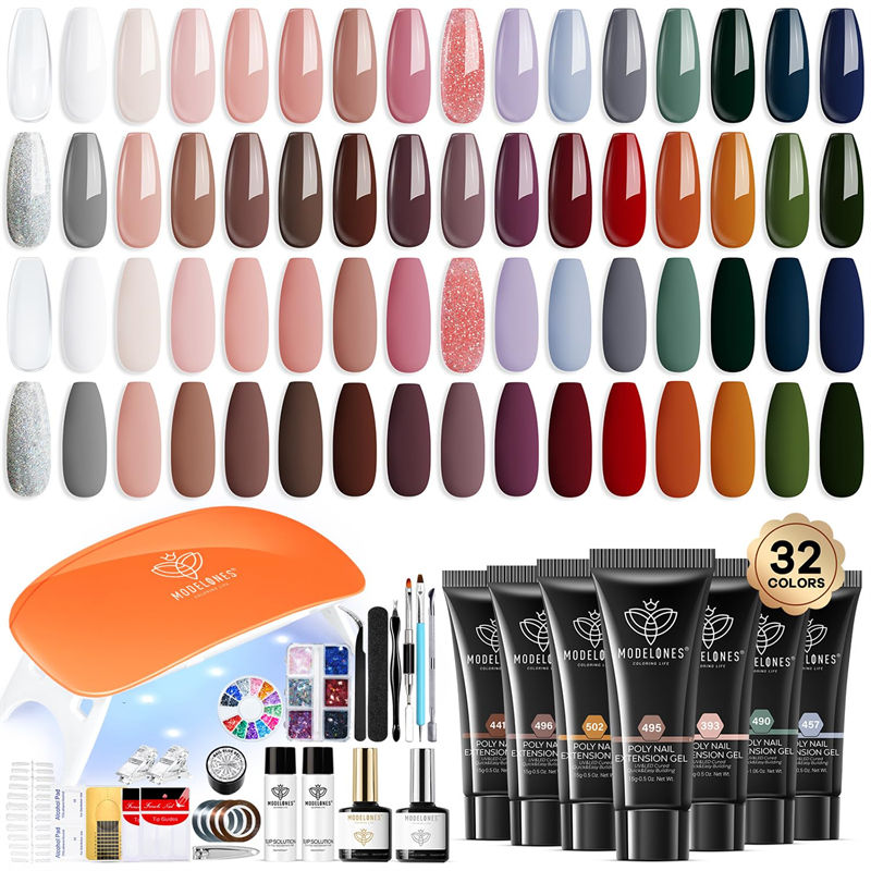 Modelones Poly Nail Gel Kit With Slip Solution Extension Builder ...
