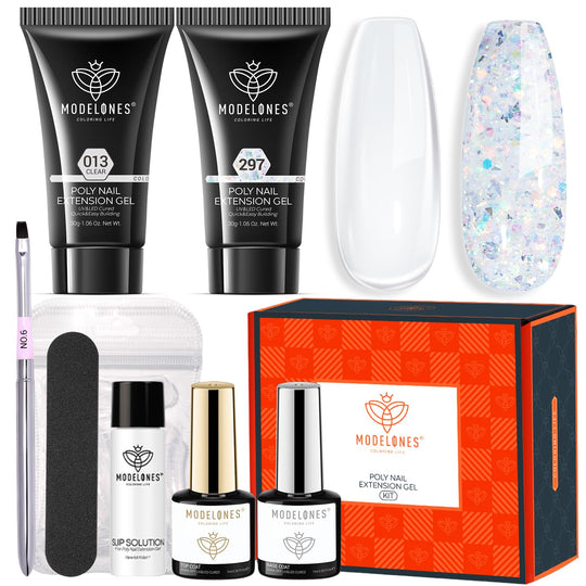 Modelones Poly Nail Gel Kit With Slip Solution Extension Builder ...