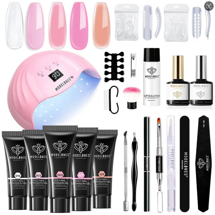 Modelones Poly Nail Gel Kit With Slip Solution Extension Builder ...