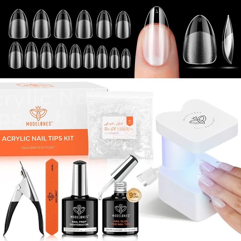 Short Almond Nail Tips Kit – MODELONES