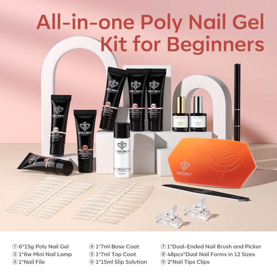 Modelones Poly Nail Gel Kit With Slip Solution Extension Builder ...