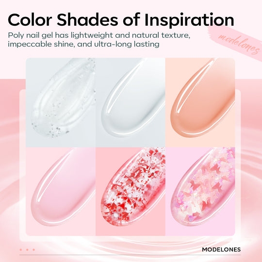 Modelones Poly Nail Gel Kit With Slip Solution Extension Builder ...