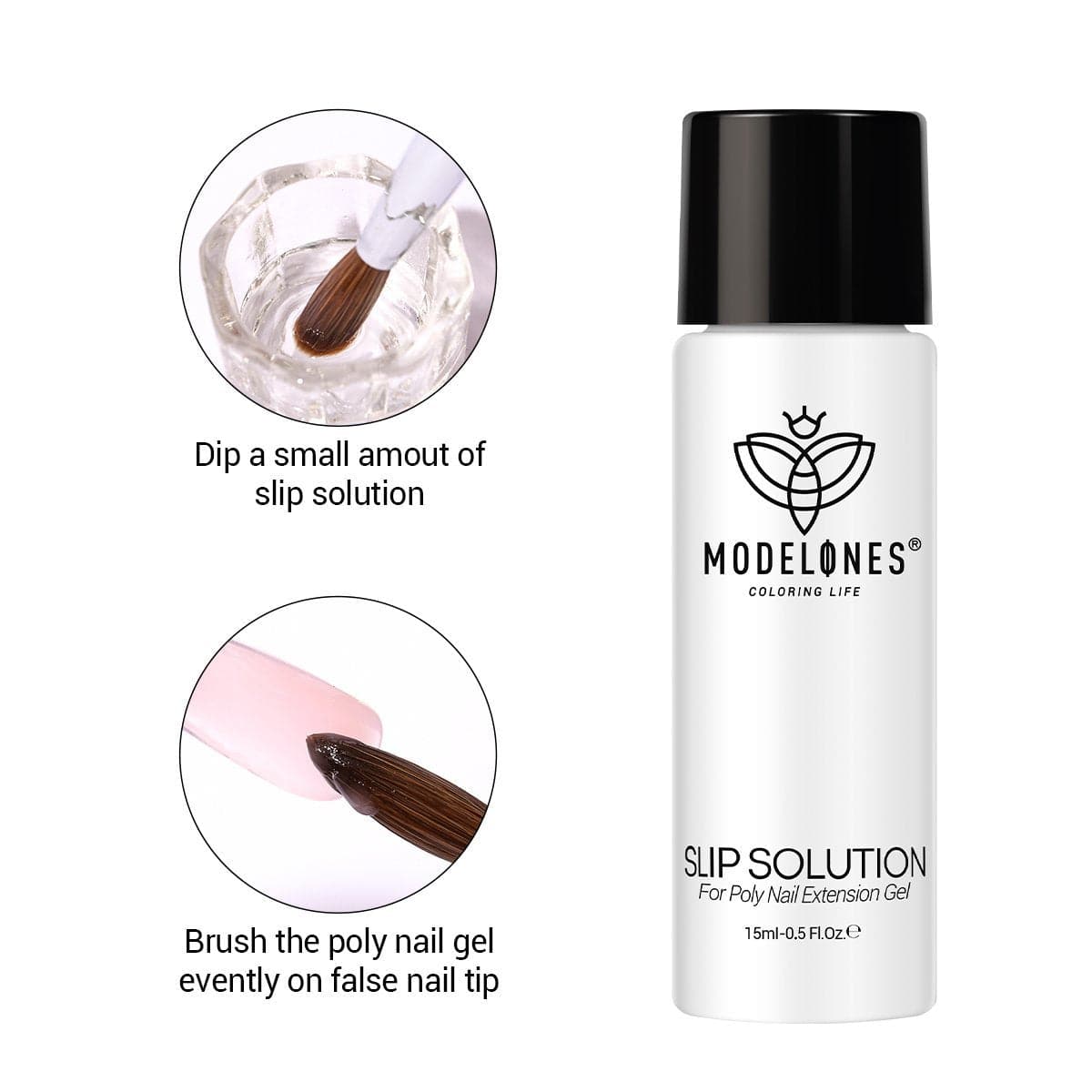 Slip Solution For Polygel Nails Extension 15ml | Modelones – MODELONES