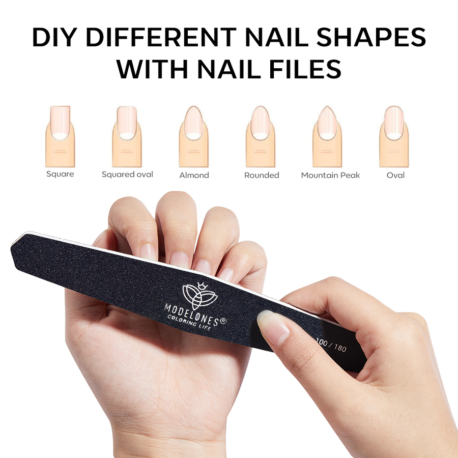 Set of 2 100/180 Nail Files | Modelones Nail Files – MODELONES