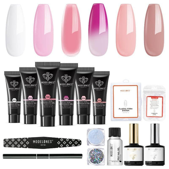 Modelones Poly Nail Gel Kit With Slip Solution Extension Builder ...